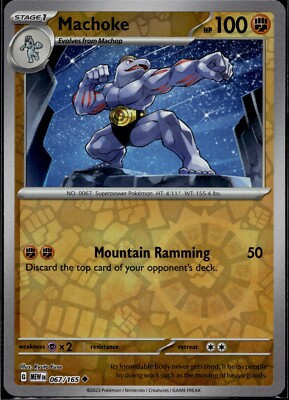 Machoke 067/165 Reverse Holo English MEW EN 151 Pokémon Card NM | eBay