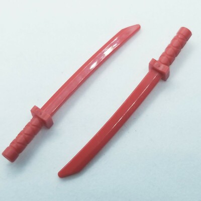NEW LEGO | Minifigure Weapon - Red Shamshir / Katana Sword x2 | eBay