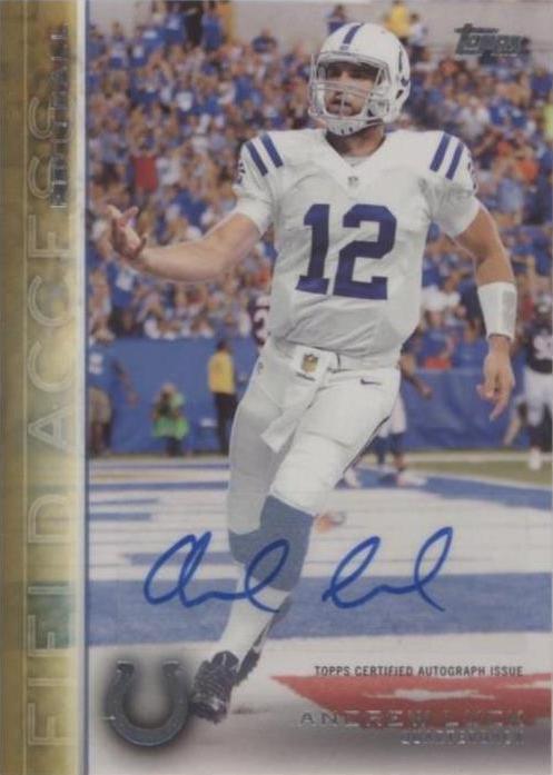 2015 Topps Field Access - Andrew Luck #135 Gold Autographs /99 (AU) for ...