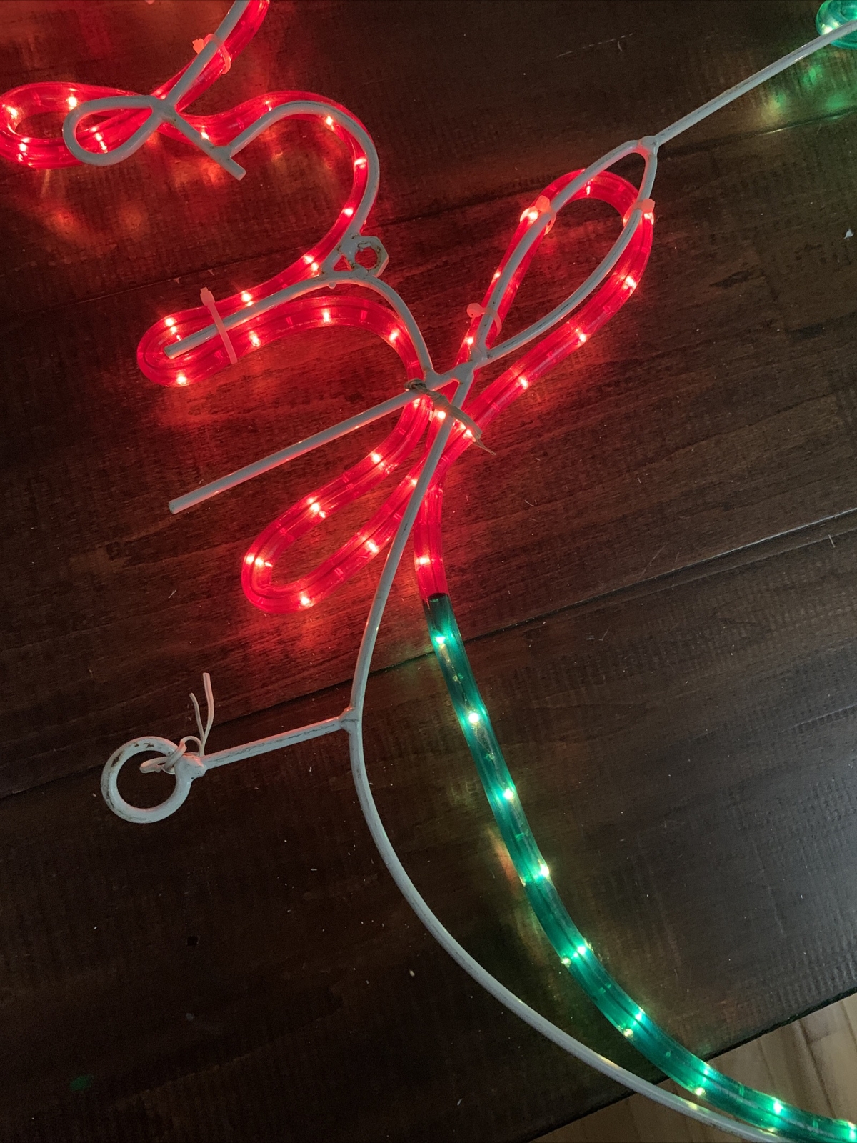 Vtg LIGHTED MERRY CHRISTMAS DISPLAY SIGN ROPE LIGHT SCULPTURE OUTDOOR ...