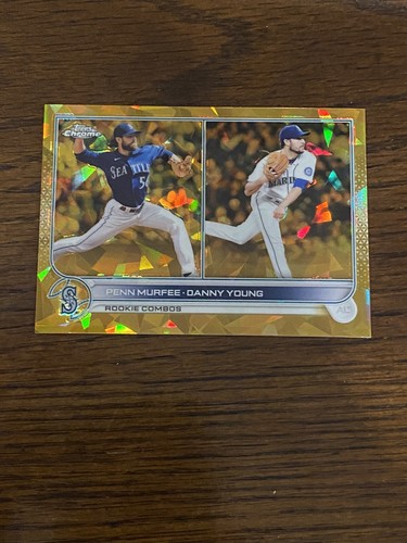 2022 Topps Chrome Update Sapphire Murfee/ Young RC Mariners Gold ...