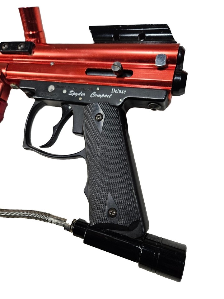 Red Java Spyder Compact Deluxe Paintball Gun & Barrel + Gas Thru ...