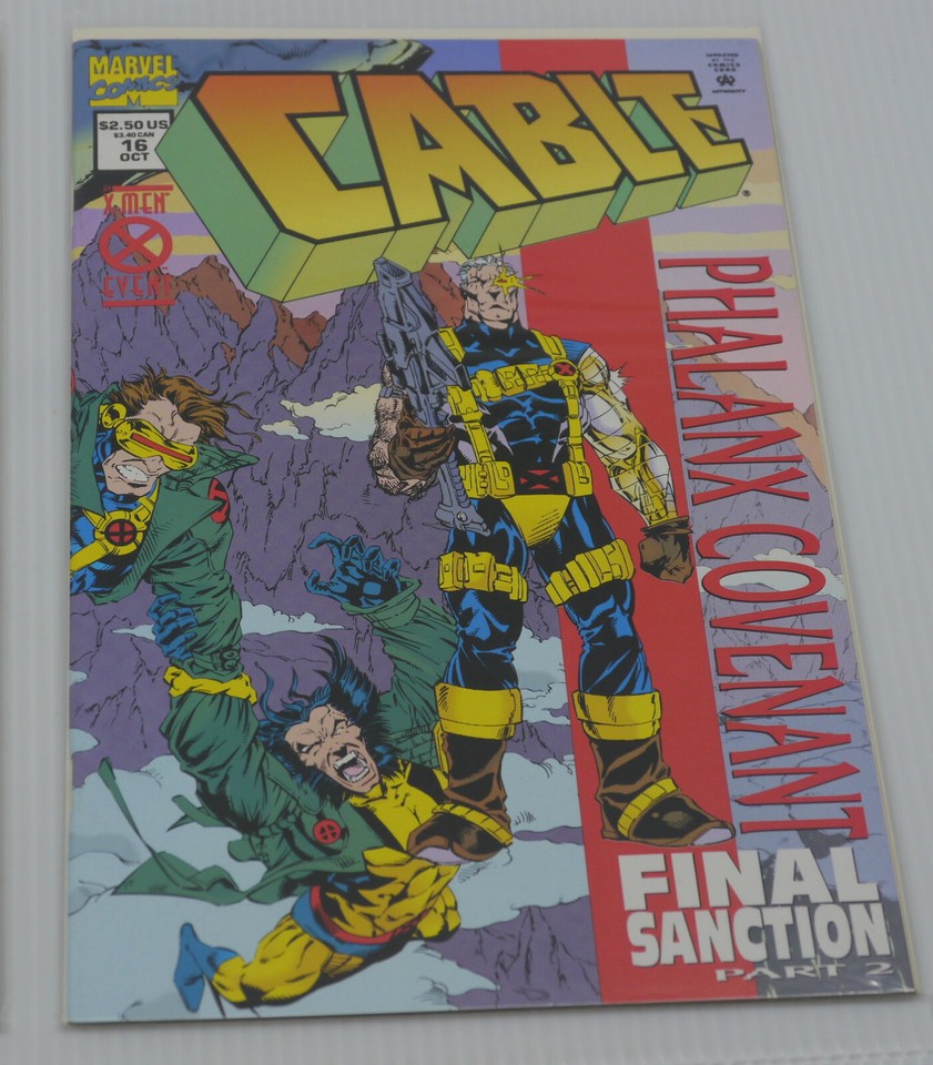 2 CABLE COMIC BOOKS FROM MARVEL 1993 No. 1 GOLD FOIL COVER, No. 16, X ...