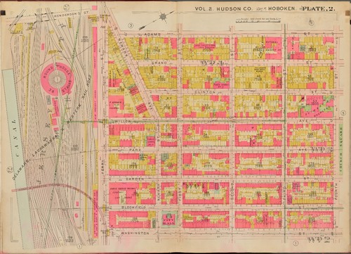 1909 GM HOPKINS HOBOKEN HUDSON COUNTY NEW JERSEY CITY HALL P.S. 5 & 7 ...