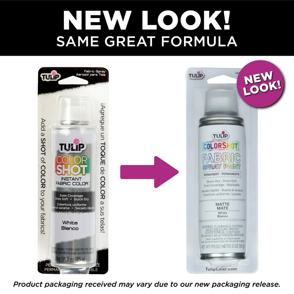 Tulip Color Shot Instant Fabric Spray Paint, 3 oz Black, Select Your ...