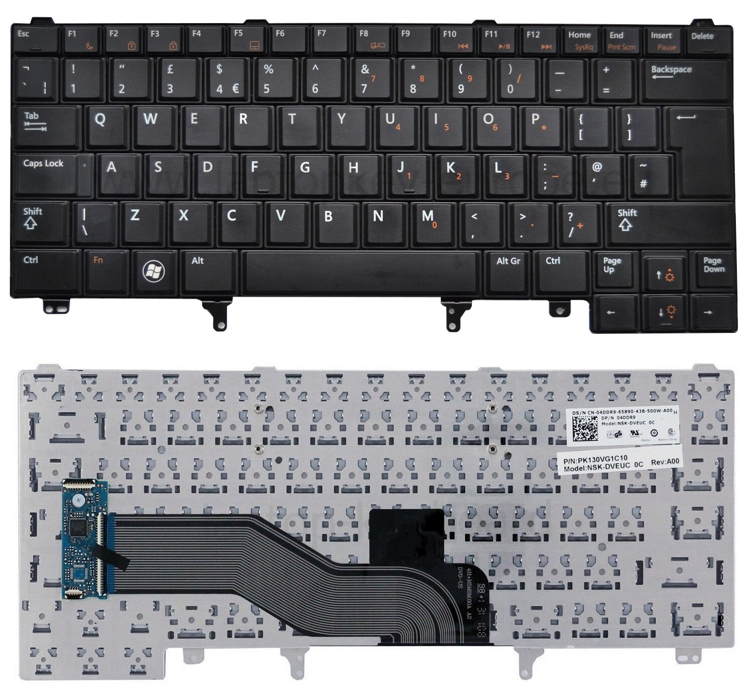 UK Keyboard DELL LATITUDE E5320 E5420 E5430 .E6220 E6320 E6330 E6420 ...