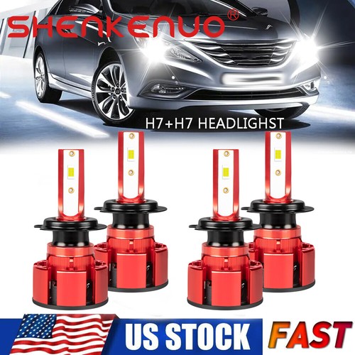 LED Headlight Kit 4 Bulbs For Hyundai Sonata 2011-2014 High/Low Beam ...