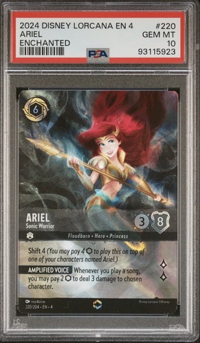 Disney Lorcana Ursula's Return Ariel Enchanted Sonic Warrior 220/204 ...