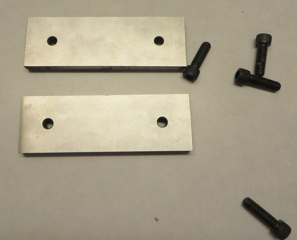 6" CARDINAL VISE "V-GROOVE JAW PLATES" ( 1 USED SET) REGROUND ...