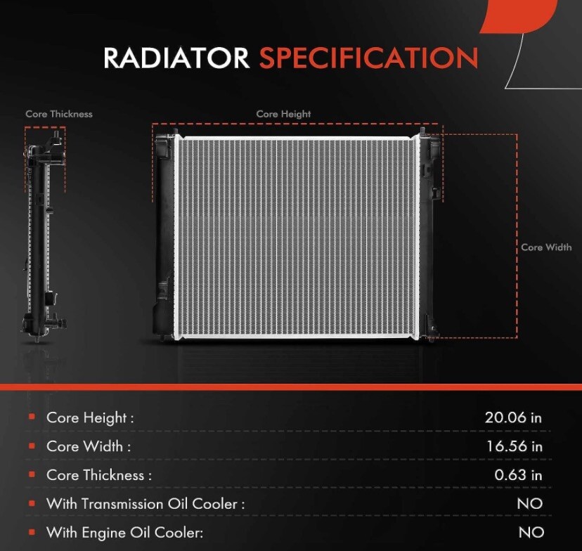 Radiator for Nissan Versa Note 2014-2019 Versa 2012-2019 L4 1.6L Manual ...