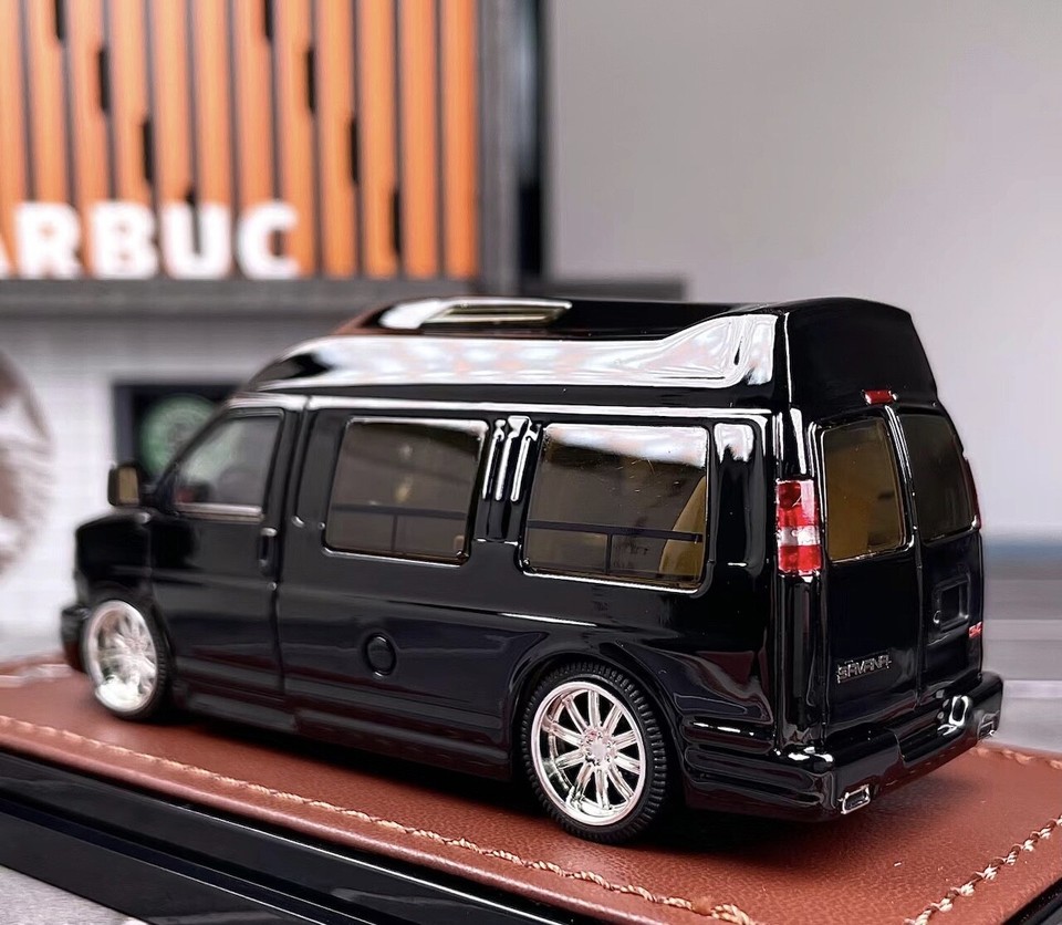 GOC 1:64 Black GMC Savana Cutaway Van MPV RV Model Diecast Metal Car | eBay
