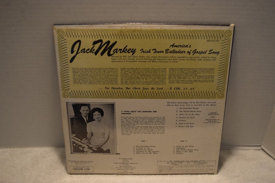 Jack Markey Sings His Matchless Grace, SKRLP1053, SEALED | eBay