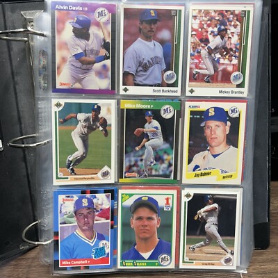 Seattle Mariner 54 Card Lot No Duplicates Years 87-91 All Brands Some ...