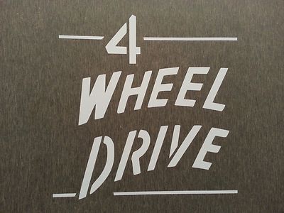 4 Wheel Drive Decal For Willys Tailgate Jeep CJ3A CJ3B CJ2A CJ5 M38 GPW ...