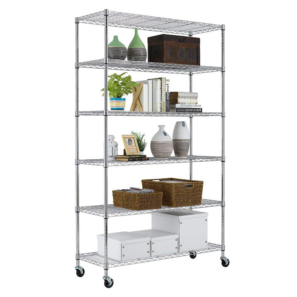 BestOffice WS-776 6 Tier Layer Shelf Adjustable Wire Metal Shelving ...