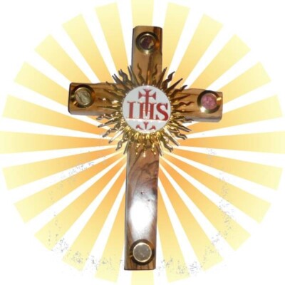 Jesuit IHS Christogram Medieval Holy Land Crusade Olive Wood Wall Door ...