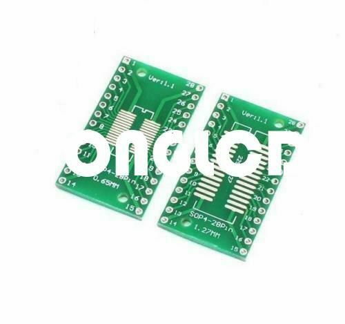 6PCS SOP28 SSOP28 TSSOP28 to DIP28 Adapter Converter PCB Board 0.65/1 ...