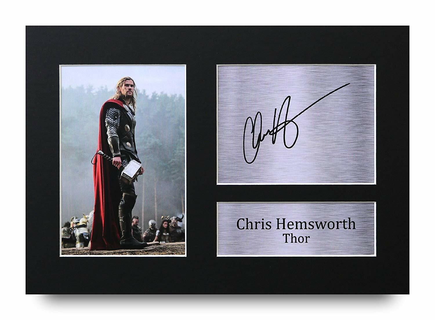 Chris Hemsworth Signed A4 Framed Printed Autograph Print Thor Avengers ...