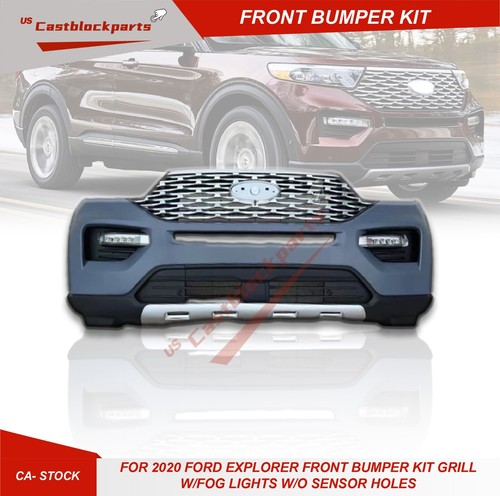 For 2020-2023 Ford Explorer Front Bumper Kit Grill W/Fog Lights W/O ...