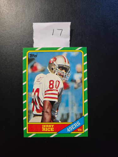 JERRY RICE ROOKIE 1986 TOPPS FOOTBALL #161 SAN FRANCISCO 49ERS 17 | eBay