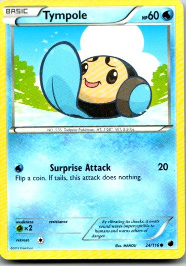 Tympole 24/116 Common Pokemon Card 2013 NM Pokémon | eBay