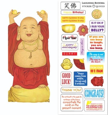 Greeting Card Stickers UPG Quotable Notables NEW Laughing Buddha | eBay