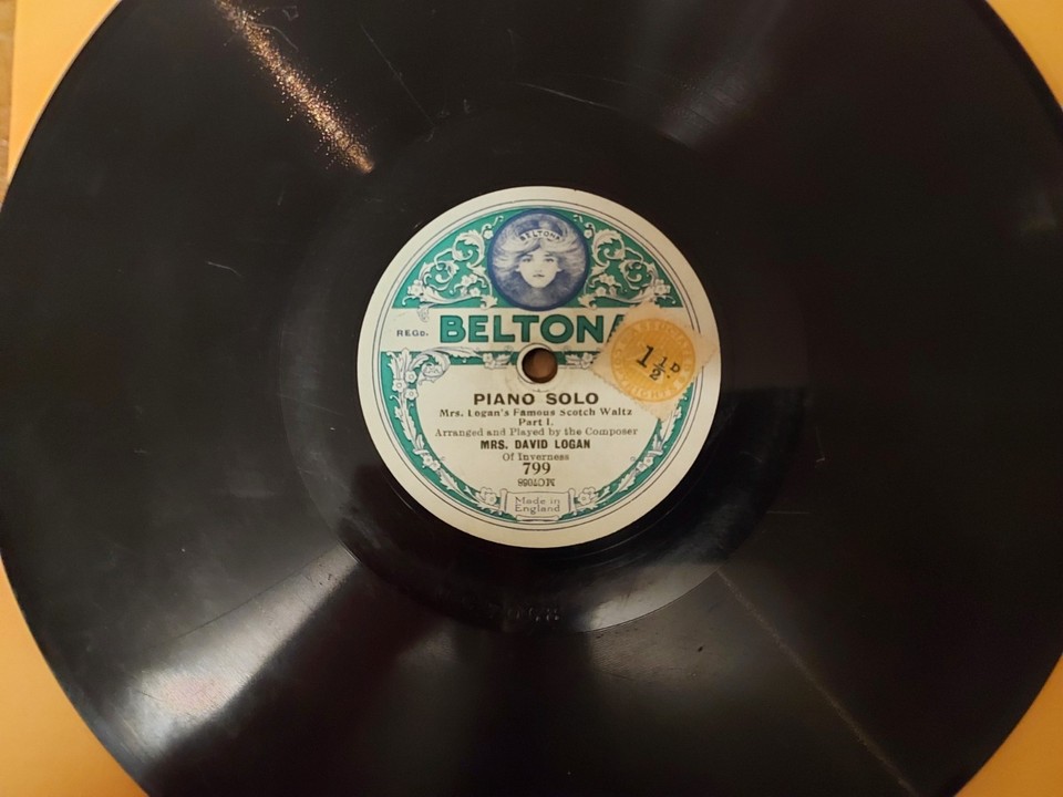 1925 English BELTONA lb. 78/Mrs. David Logan (Pianist & Composer ...