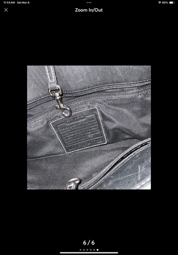 Coach Vintage 7723 Black Grey Handbag Signature Flannel Wool Satchel | eBay