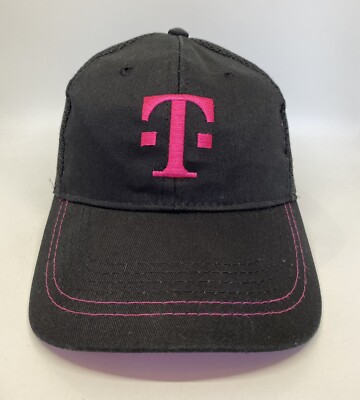 T Mobile Cap Hat Adult Adjustable Black Pink Polycotton | eBay