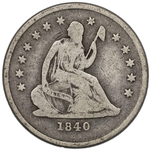 United States 1840-O No Drapery 25 Cents Seated Liberty Quarter Silver ...