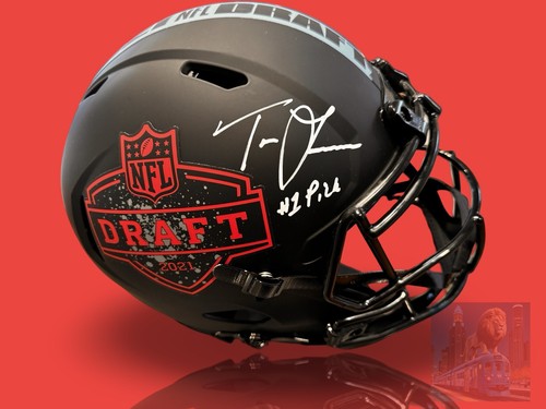 Trevor Lawrence Signed Full Size Riddell Speed Auth 2021 Draft Jaguars ...