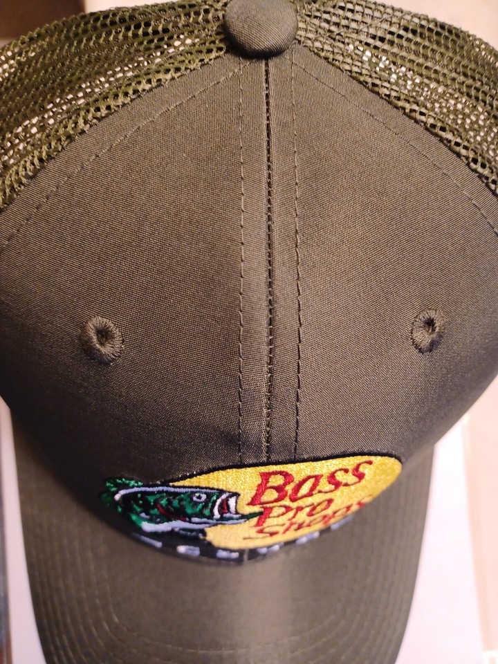 Bass Pro Shops Club Hat Embroidered LOGO Mesh Fishing Hunting Cap ...
