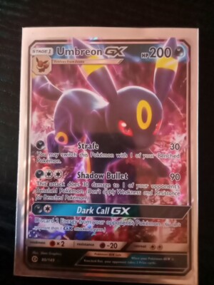 Pokemon Card - Umbreon GX - SM Sun & Moon Base Set 80/149 Ultra Rare | eBay
