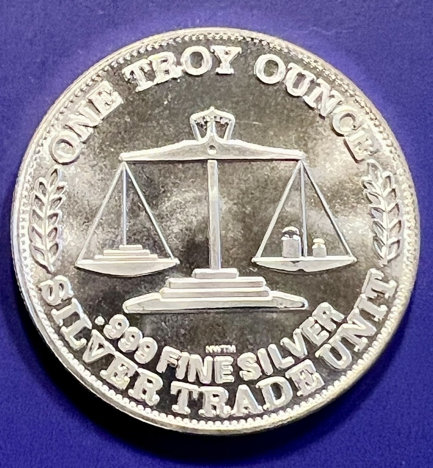 1 Troy Oz. .999 Fine Silver ~ Golden State Mint Prospector /Scales ...