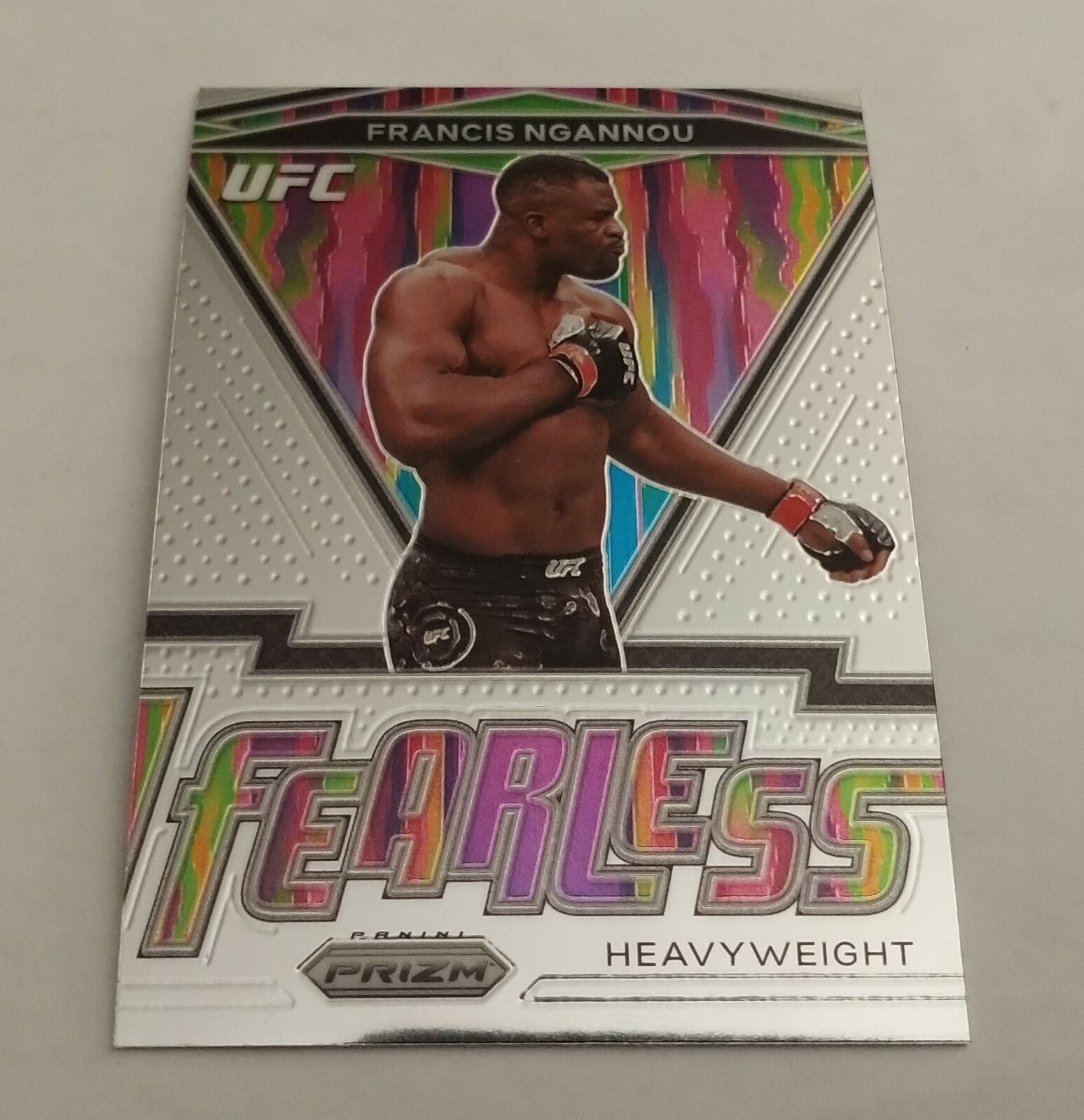 Francis Ngannou 2021 UFC Panini Prizm Fearless INSERT MMA Card #9 MINT ...