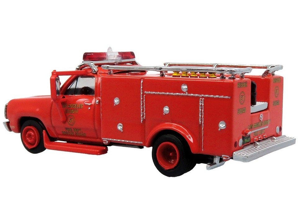 Iconic Replicas 1974 Dodge D-300 Rescue Unit "LACOFD Squad 51" 1/87 87 ...