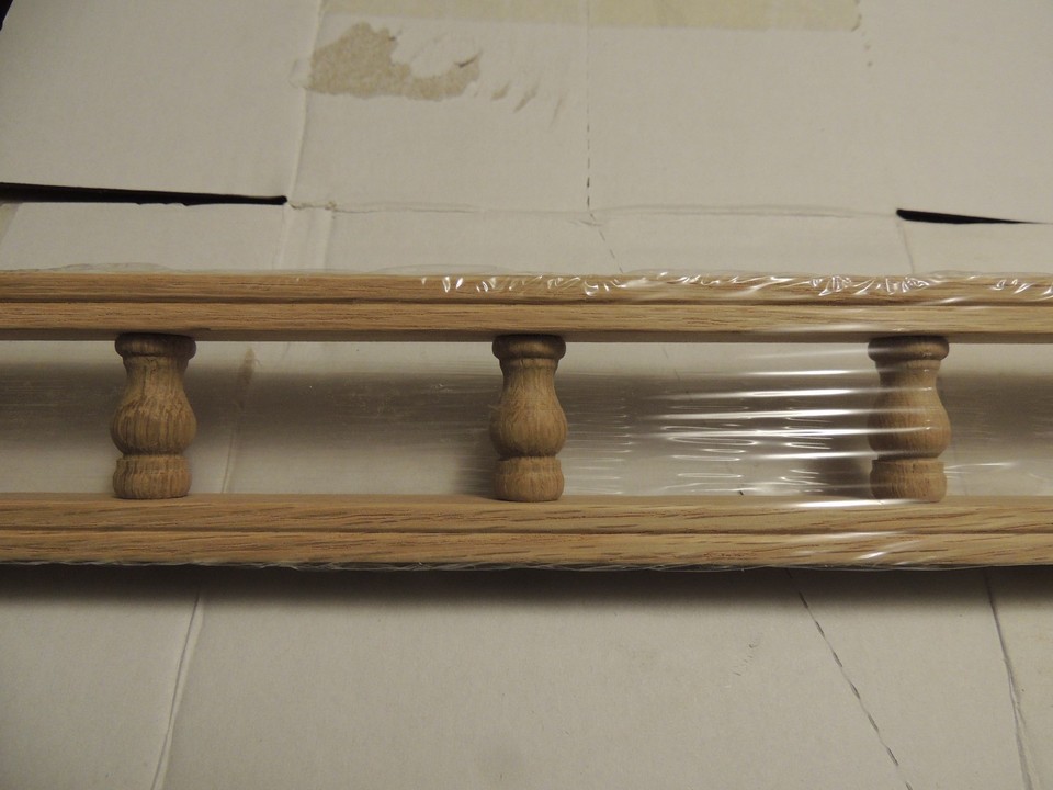 6 New Unfinished Oak Decorative Peg Accent Railing~Woodworking~Cabinet ...