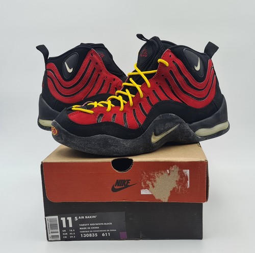 *NEU* Vintage 1997 Nike Air Bakin Varsity Red Tim Hardaway UK 10,5 ...