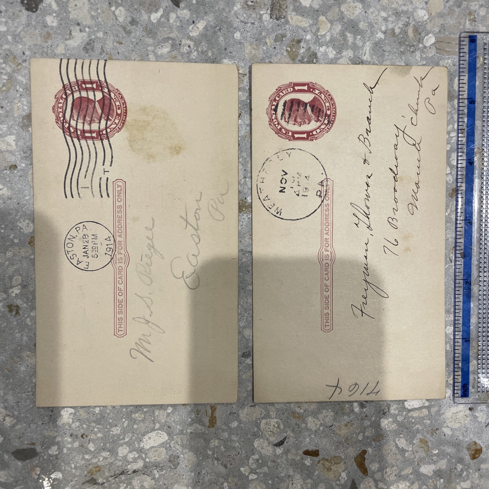 Lot Of 9 VINTAGE UX24 McKinley ONE CENT POSTAL CARD Dated 1914-1915 Lot ...