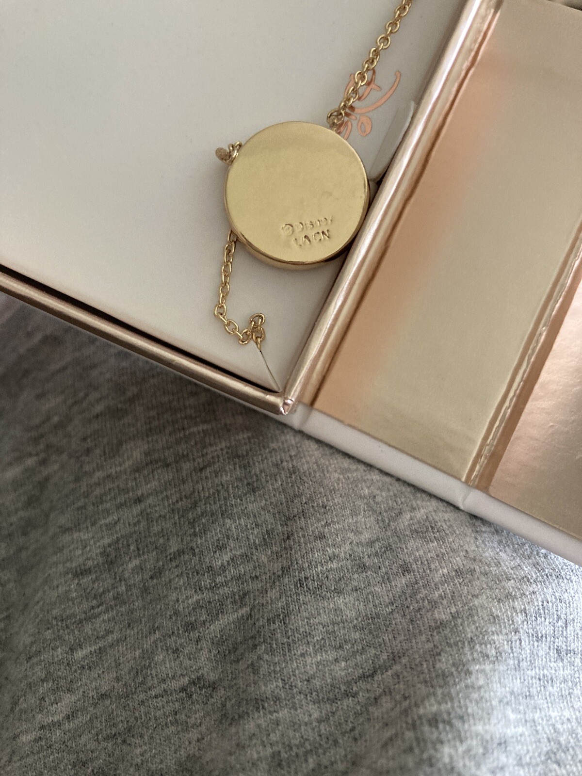 Disney Mickey Mouse Mother-of-Pearl Pendant Necklace In Gold- Tone 16 ...