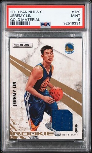 PSA 9 2010-11 Panini Rookies & Stars Gold Materials /299 Jeremy Lin ...