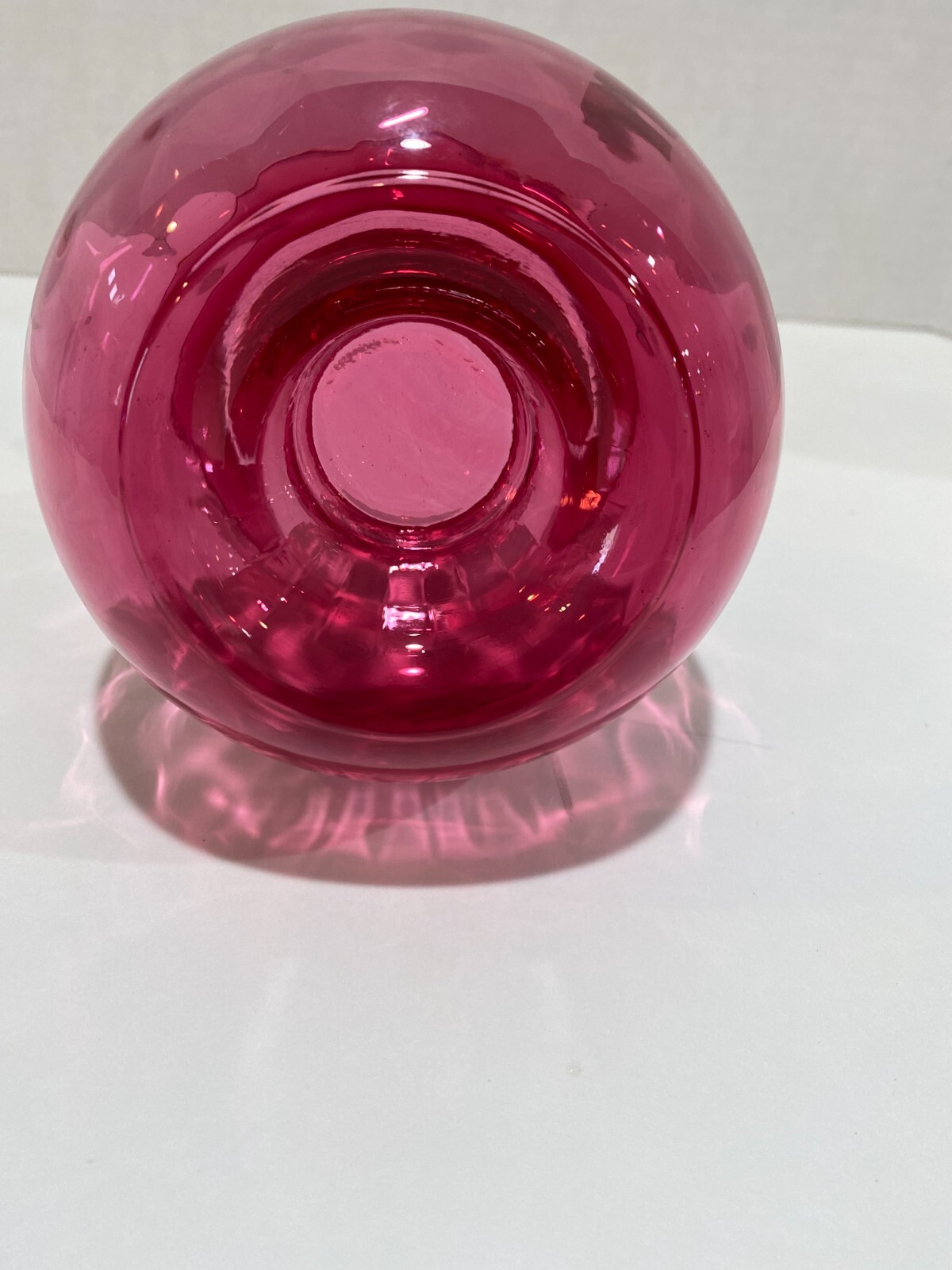 PILGRIM GLASS CRANBERRY VOTIVE CANDLE HOLDER WITH ORGINAL MANUFACTURE ...