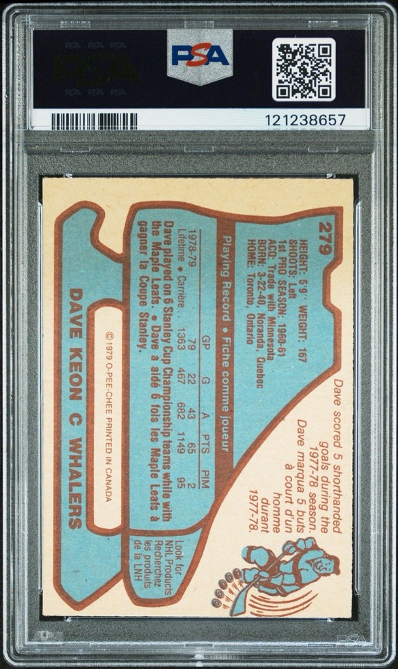 PSA 5 / AUTO 10 1979 O-PEE-CHEE DAVE KEON #279 | eBay