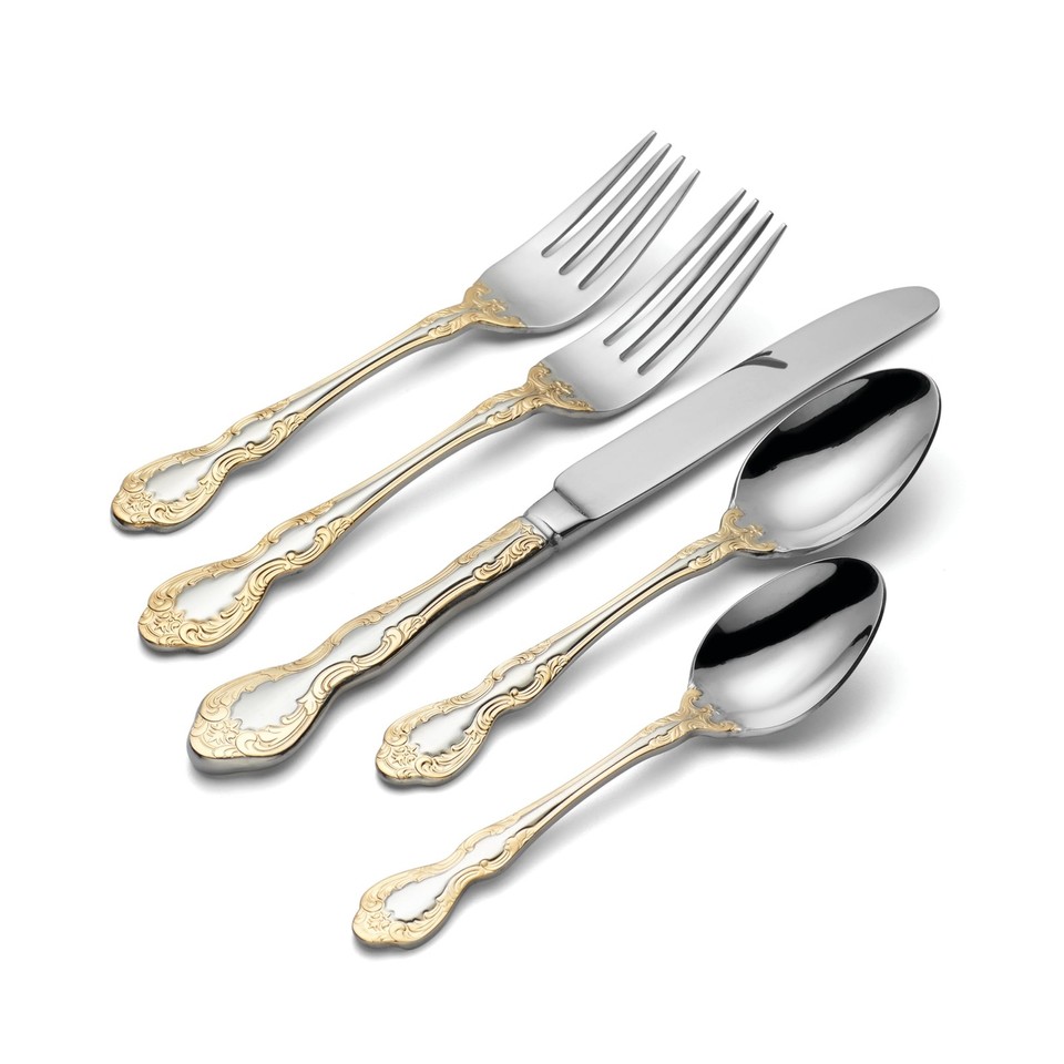 45Piece Fine Flatware Set Service for 8 18/10 Stainless Steel ...