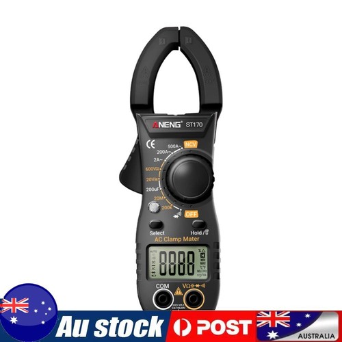 Digital Clamp Multimeter 2000 Counts Volt Amp Ohm Meter Live Wire Test ...