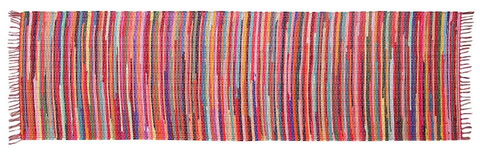 Rag Rug Festival Rugs Multicolour Rainbow Mat Cotton Hand Made ...