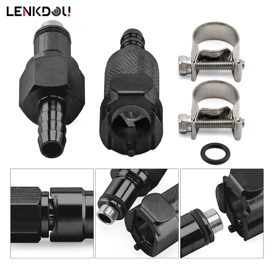 1/4" Gas Tank Fuel Line Hose Quick Release Connect Disconnect Coupling ...