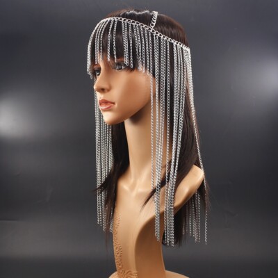 Women's Metal Chain Head Harness Tassel Headpiece Halloween Party ...