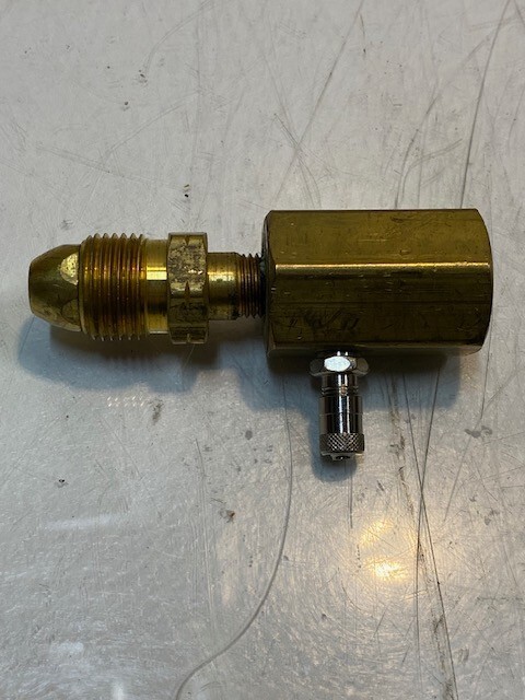 Propane Pressure Test Block Gauge Valve 3-1/2" L 9mm ID 29mm OD 20mm ...