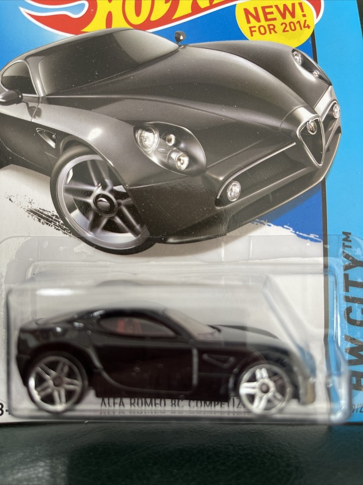 New for 2014 HOT WHEELS Alfa Romeo 8C Competizione Black Car Coupe HW ...